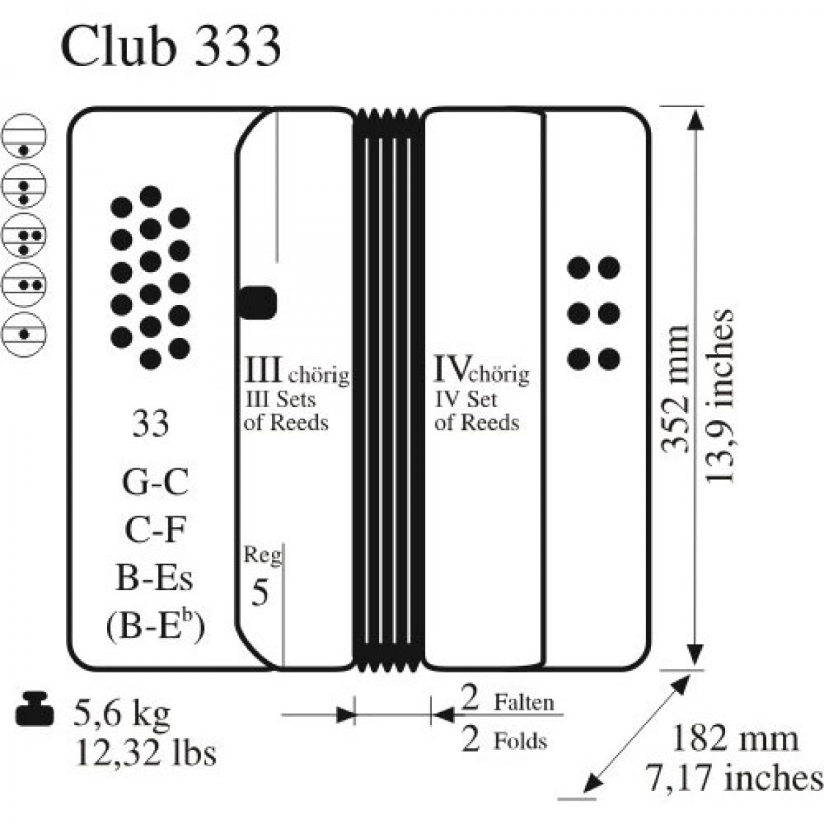 Club 333 33/8/III5 im Koffer - Musikinstrumente und Musikzubehör