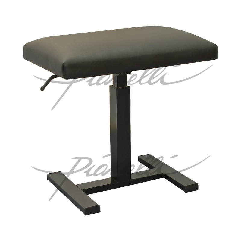 Klavierhocker mit Liftomat, Klavierbank mit Gasdruckfeder, schwarz