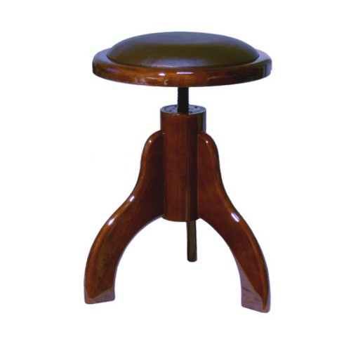 Klavierhocker, Nussbaum Hochglanz, rund, Höhenverstellbar ...