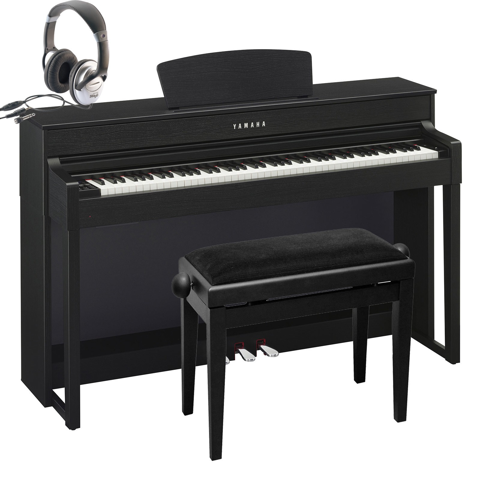 Yamaha E-Piano CLP-535 B in schwarz matt im Set - Musikinstrumente und Musikzubehör